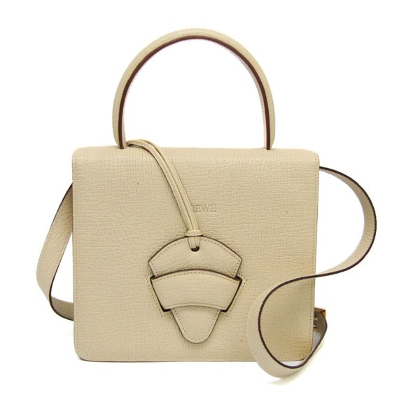 Loewe | Bags | Loewe Cream Leather Shoulder Bag | Poshmark